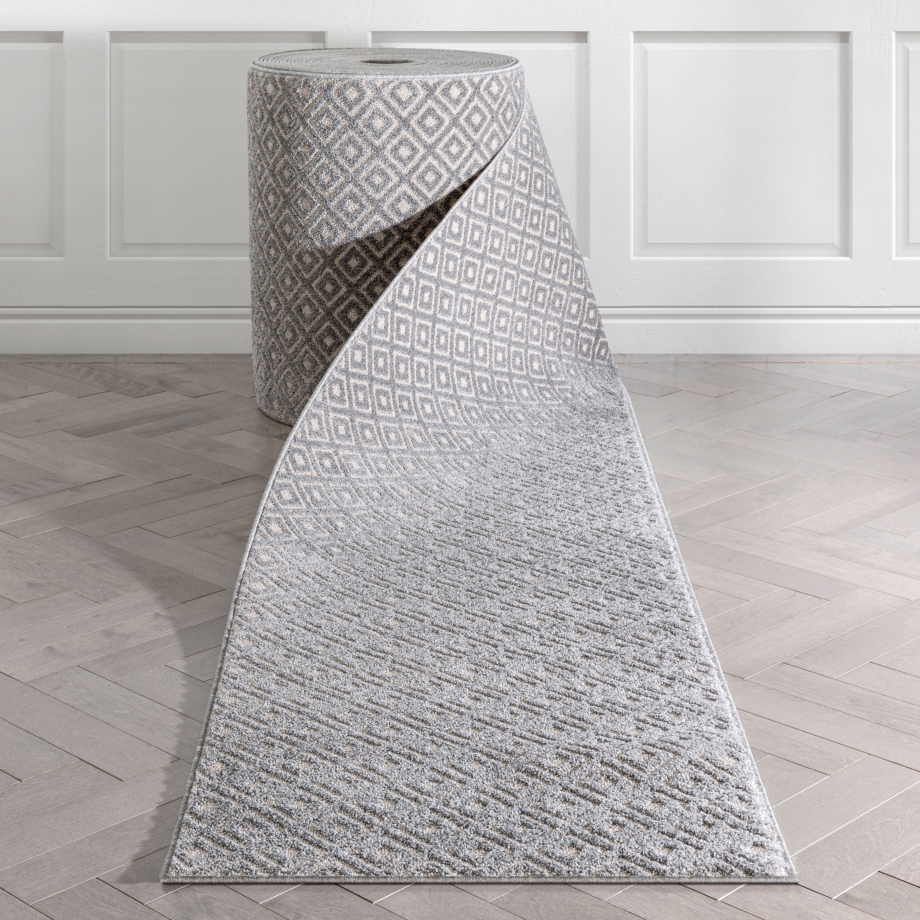 Well Woven Custom Size Runner - Choose Your Length - Piano Grey Blue ...