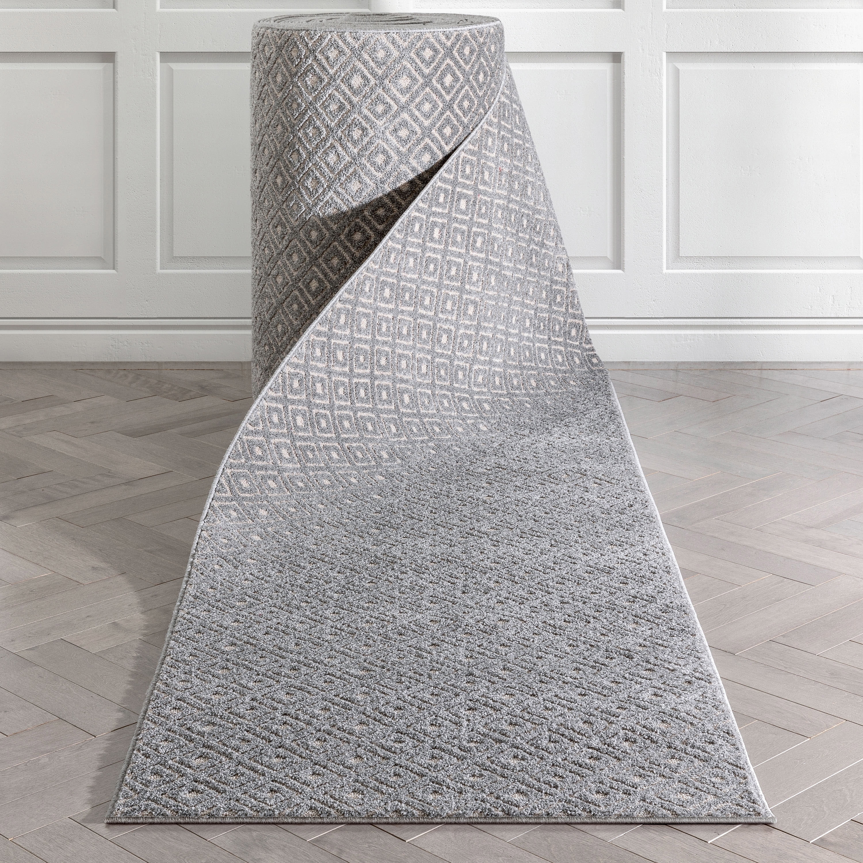 Well Woven Custom Size Runner - Choose Your Length - Piano Grey Blue ...