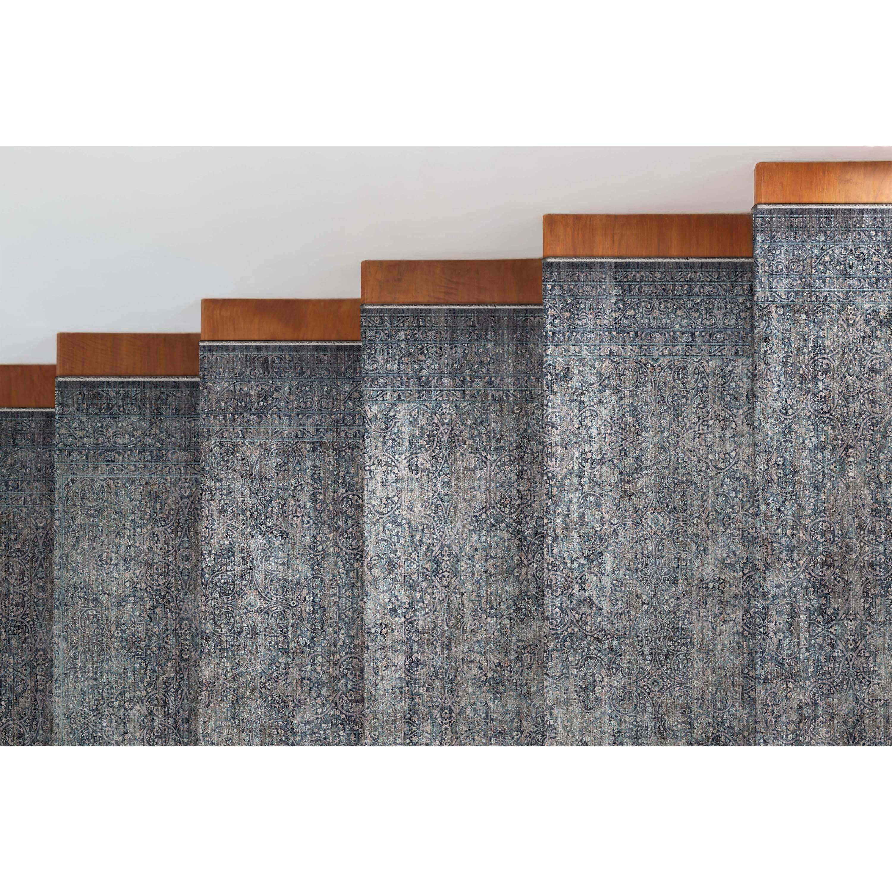 Well Woven Custom Size Runner - Choose Your Length -Juliette Flatweave Oriental Blue 31" x 35 ...