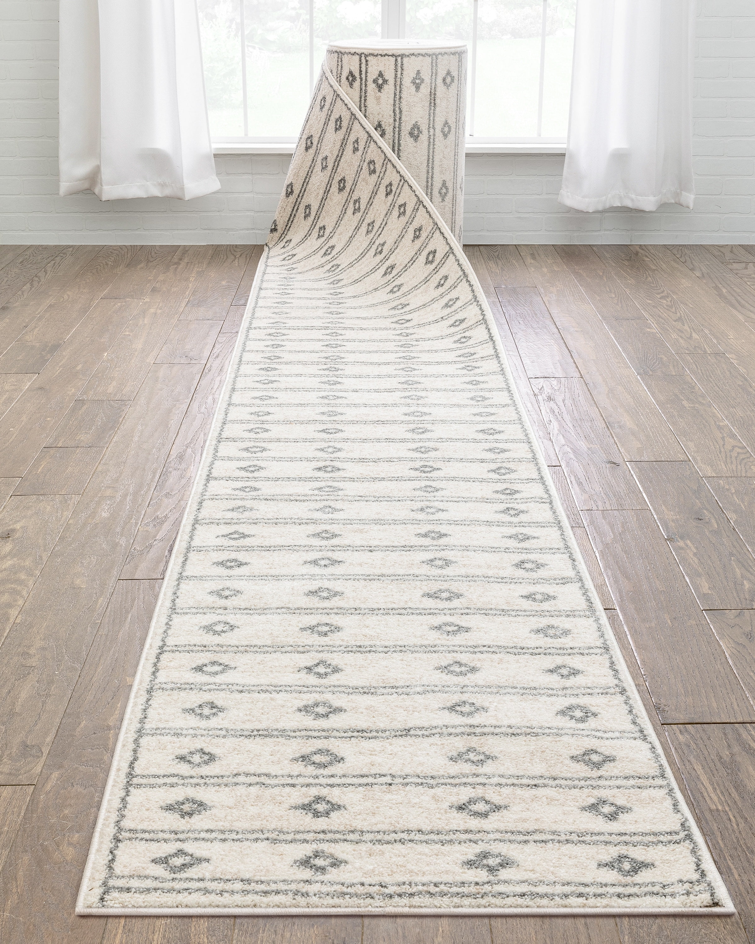 Well Woven Custom Size Runner - Choose Your Length - Parna Ivory & Grey ...