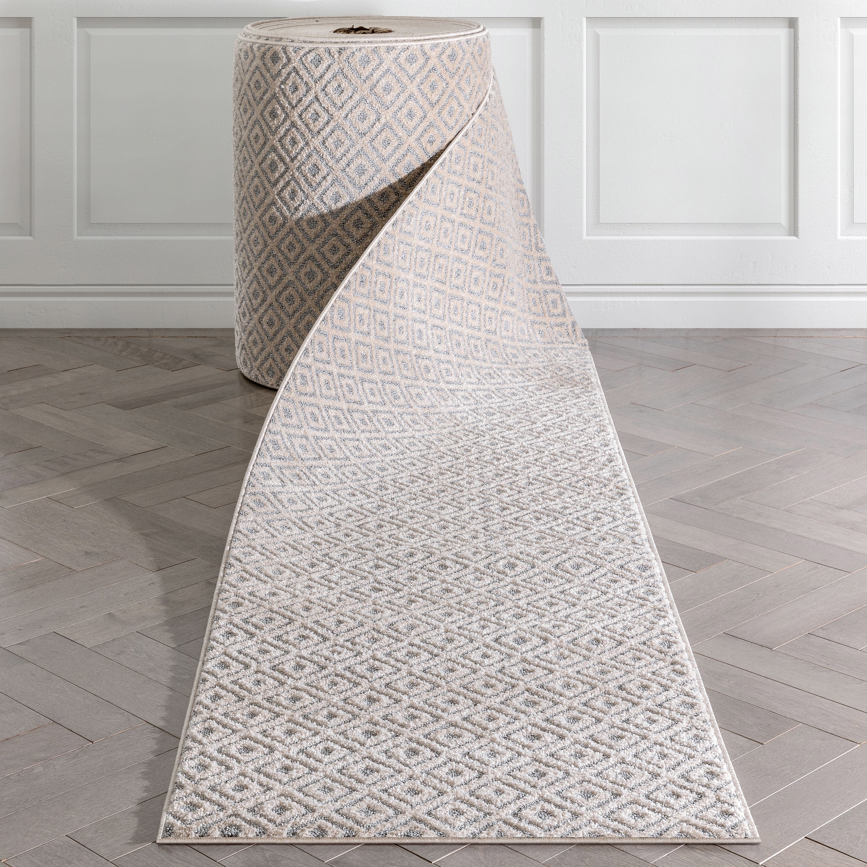 Well Woven Custom Size Runner - Choose Your Length - Piano Grey Tribal ...