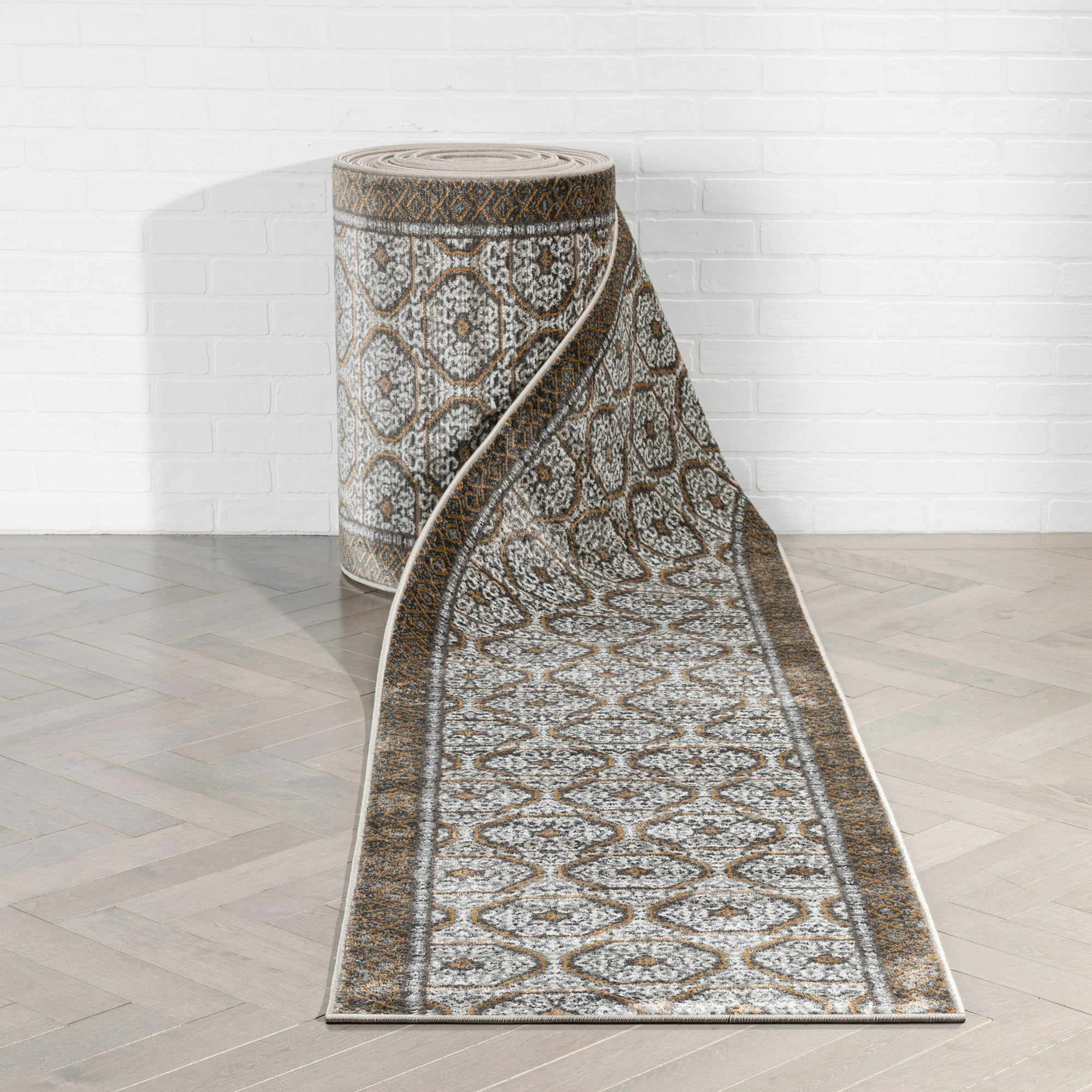 Moroccan Tile Rug Gray