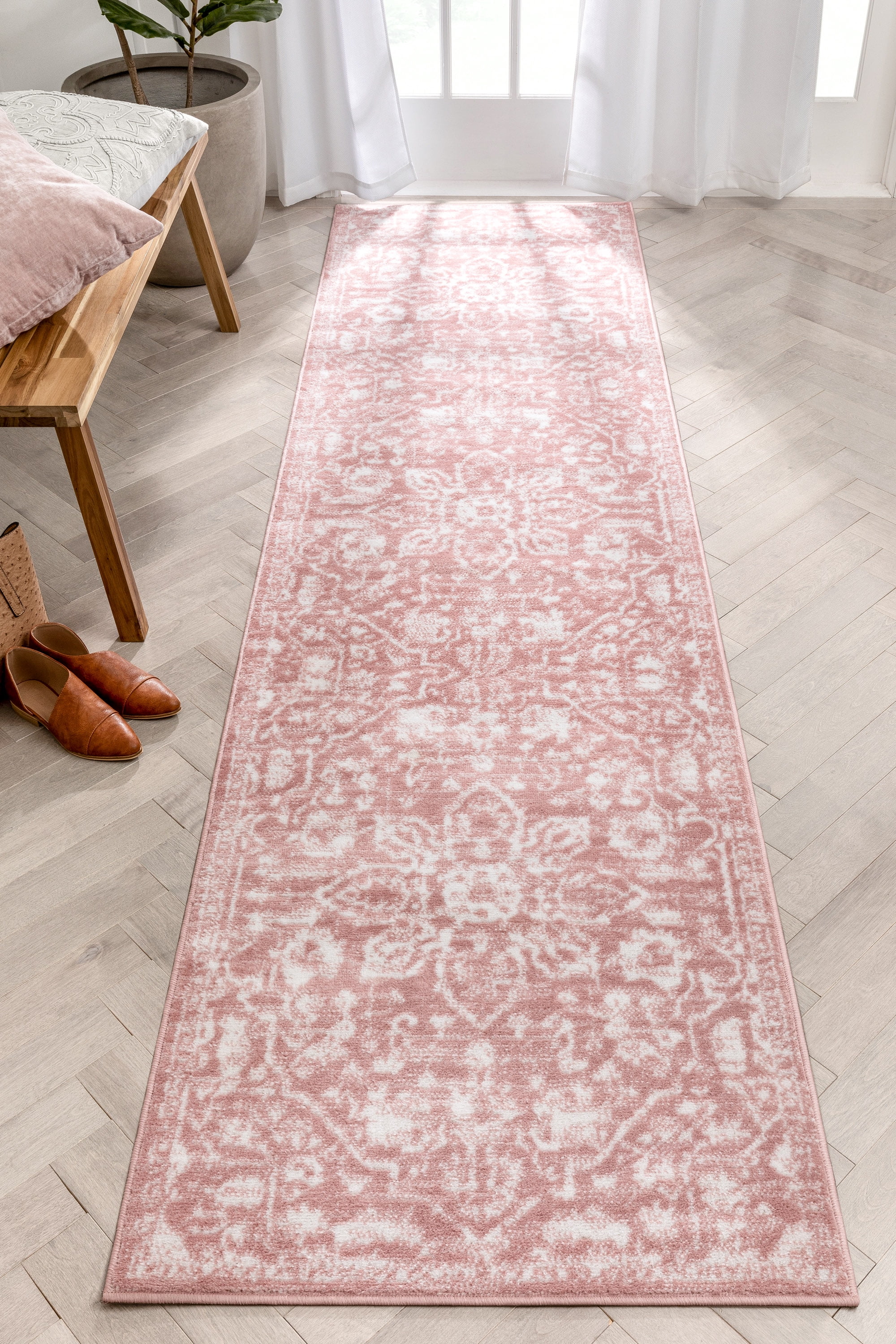 Well Woven Della Blush Vintage Medallion Pattern 3x10 (2'7" x 9'10 ...