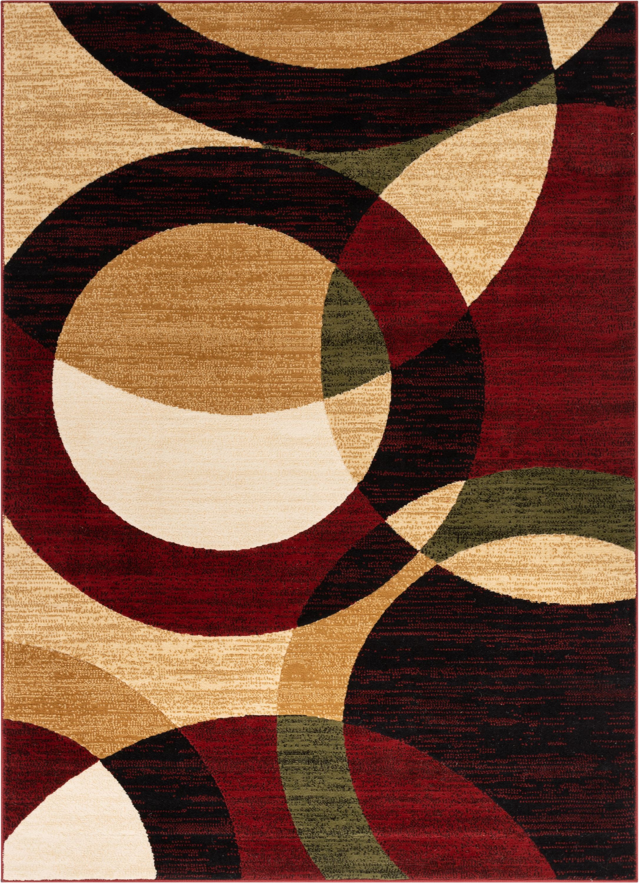 Well Woven Dulcet Bingo Modern Geometric Red 7'10" x 9'10" Area Rug ...