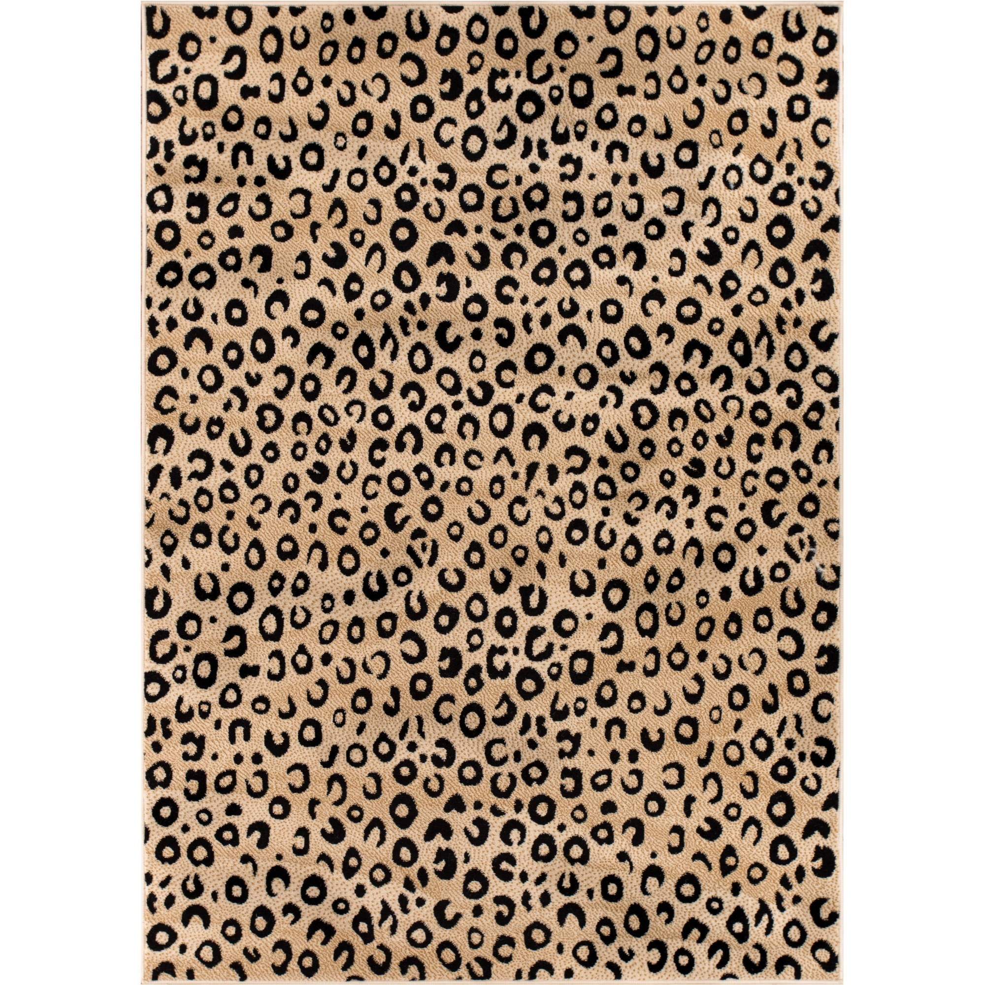 Well Woven Dulcet Leopard Animal Print Area Rug, Black - Walmart.com