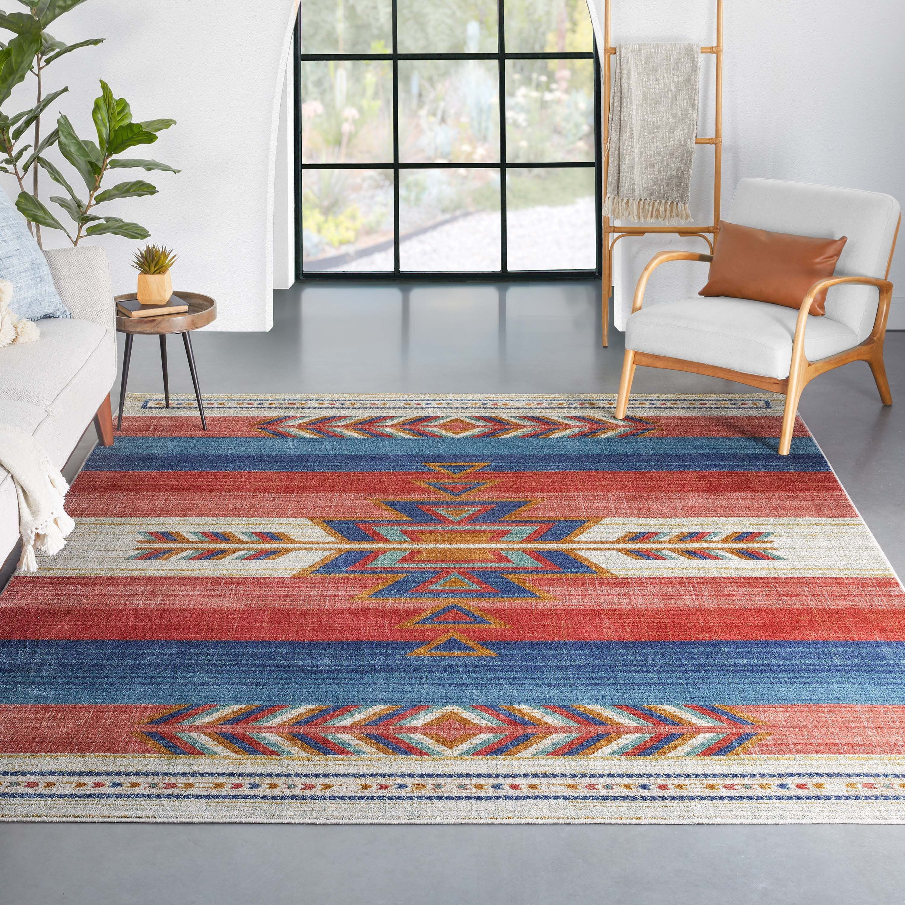 Well Woven Dustin Crimson Southwestern Medallion 8x10 (7'10" x 9'10 ...