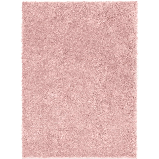 Well Woven Elle Basics Emerson Shag Blush Pink Textured Pile Area Rug 9 ...