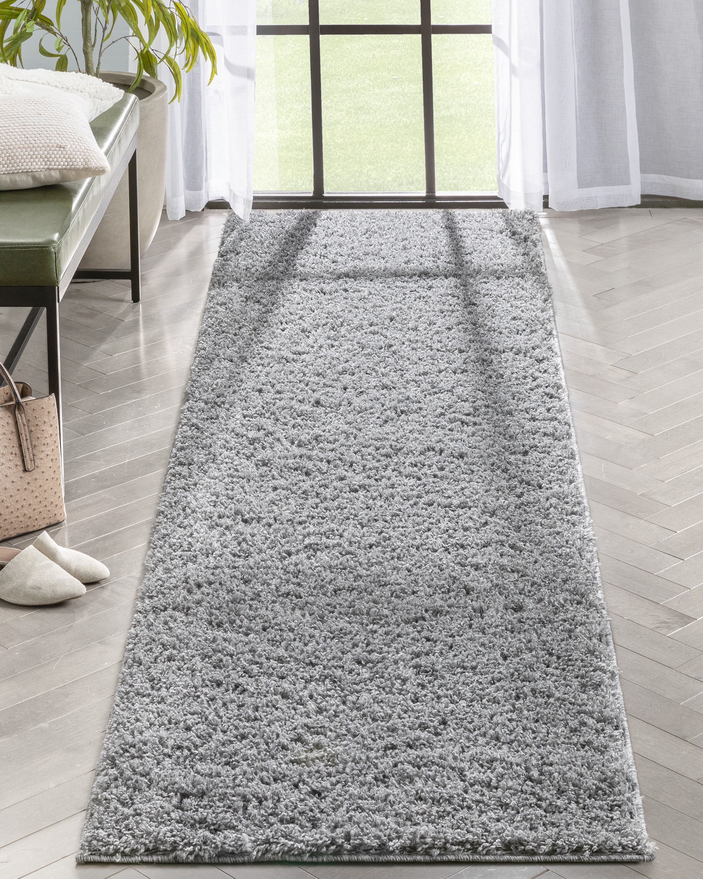 Well Woven Elle Basics | Emerson Shag Grey | Textured 3x10 (2'7" x 9'6 ...