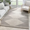 Well Woven Evelle Taupe Moroccan Diamond Medallion Area Rug 5x7 (5'3" x ...