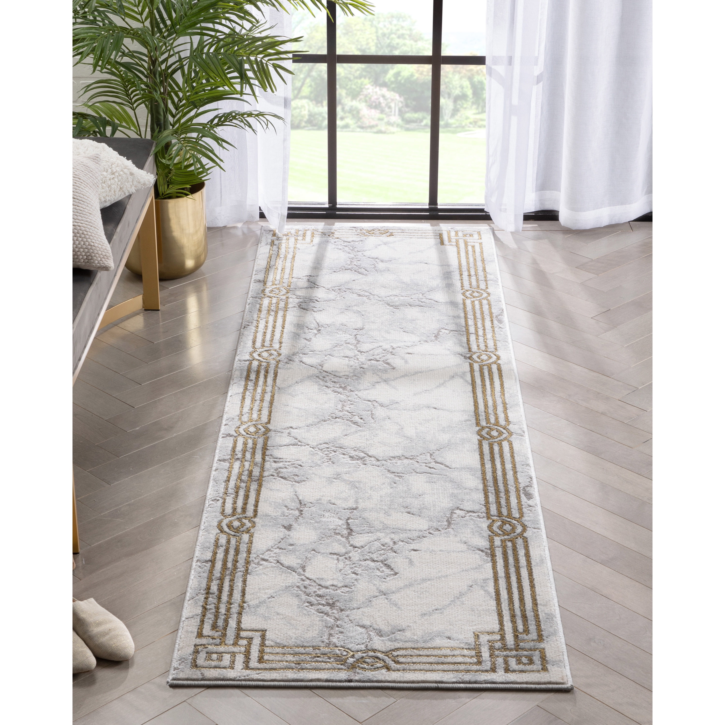 Well Woven Fairmont Huntington Abstract Marble Runner Rug - 23 x 73 ...