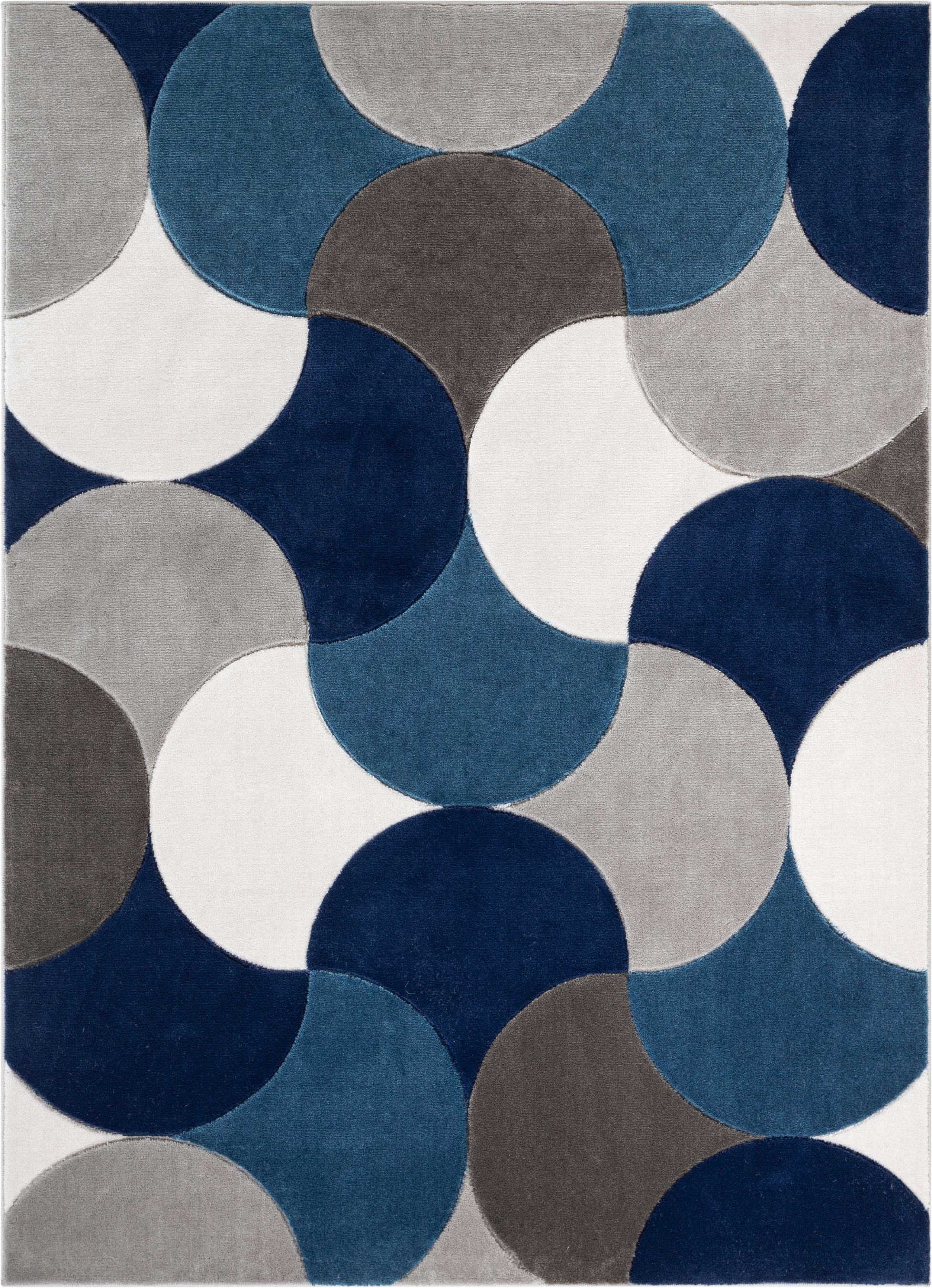 Well Woven Good Vibes Helena Modern Geometric Blue 3'11" x 5'3" Area ...