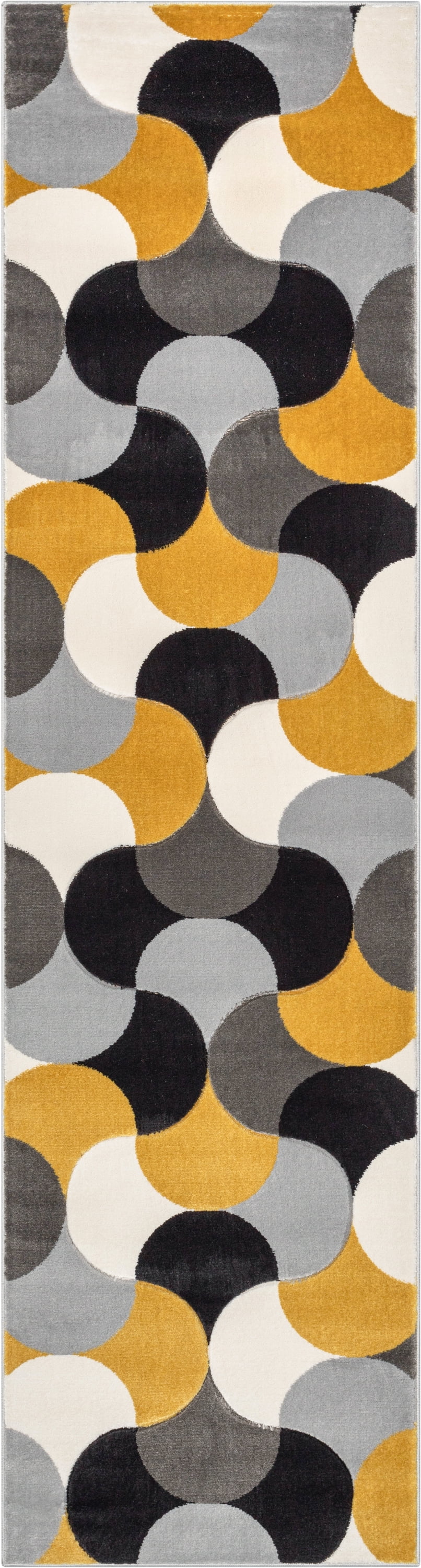 Well Woven Good Vibes Helena Modern Geometric Gold 2'7" x 9'10" Runner ...