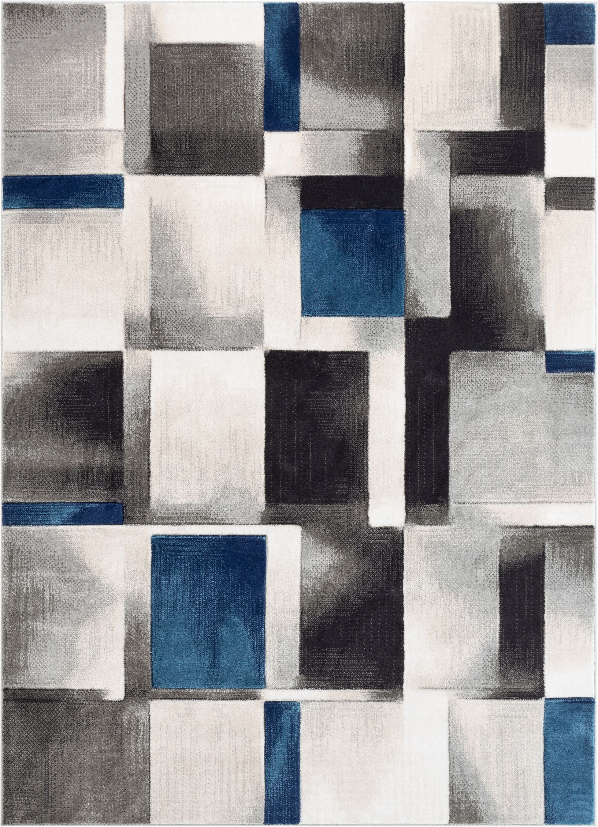 Well Woven Good Vibes Louisa Modern Geometric Blue 3'11" x 5'3" Area ...