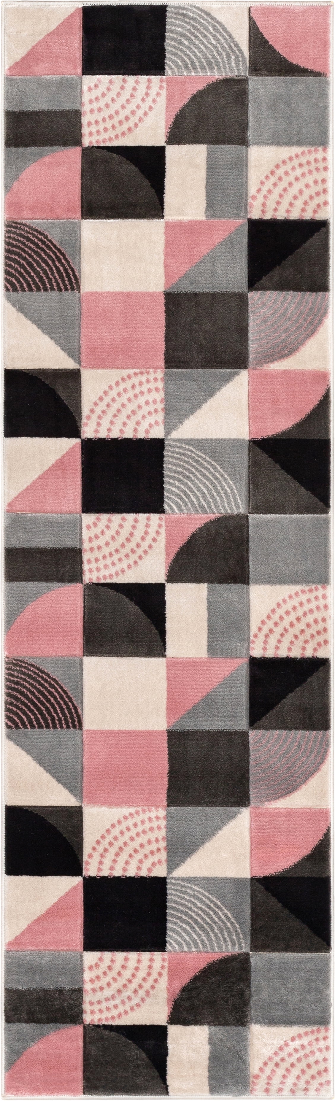 Free Shipping! Well Woven Good Vibes Margot Modern Geometric Blush Pink ...