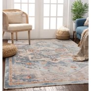 Well Woven Djemila Medallion Beige/Blue Vintage Persian Floral Oriental ...