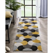 Well Woven Isometry Gold & Grey Modern Geometric Triangle Pattern 5' x ...