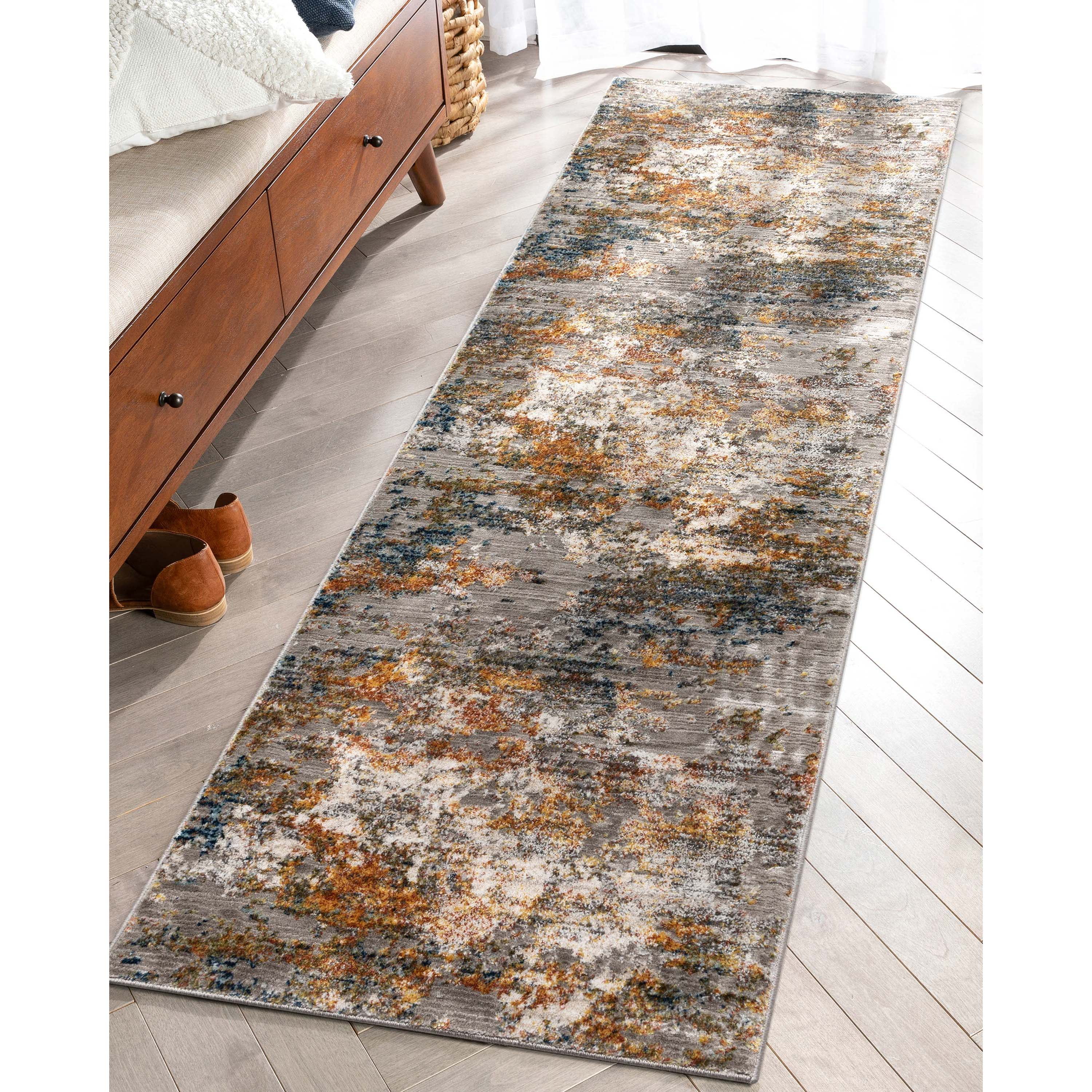 Well Woven Horosan Abstract Grey Multi 2x7 Runner Rug - Walmart.com