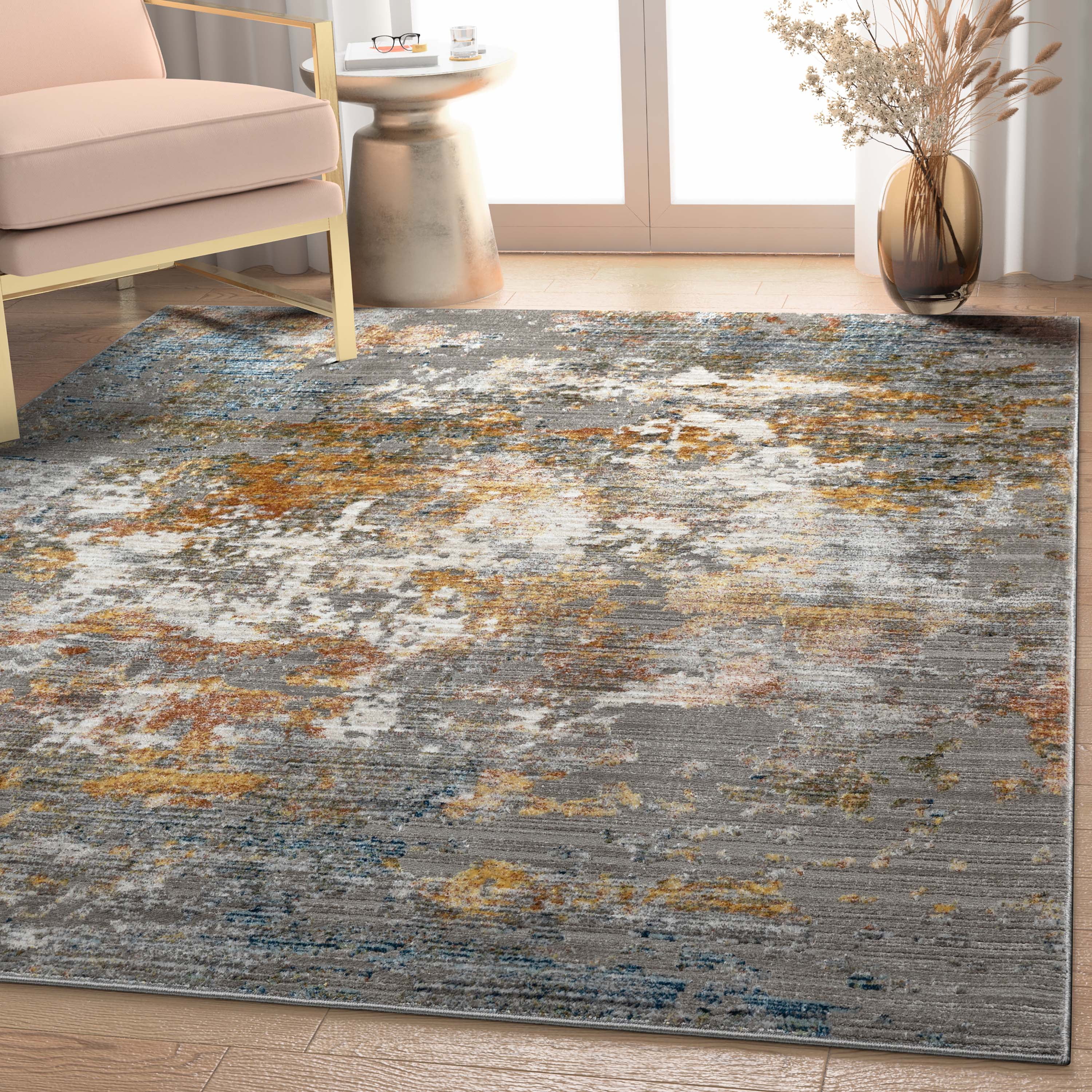 Free Shipping! Well Woven Horosan Abstract Modern Grey Multi Area Rug 5 ...
