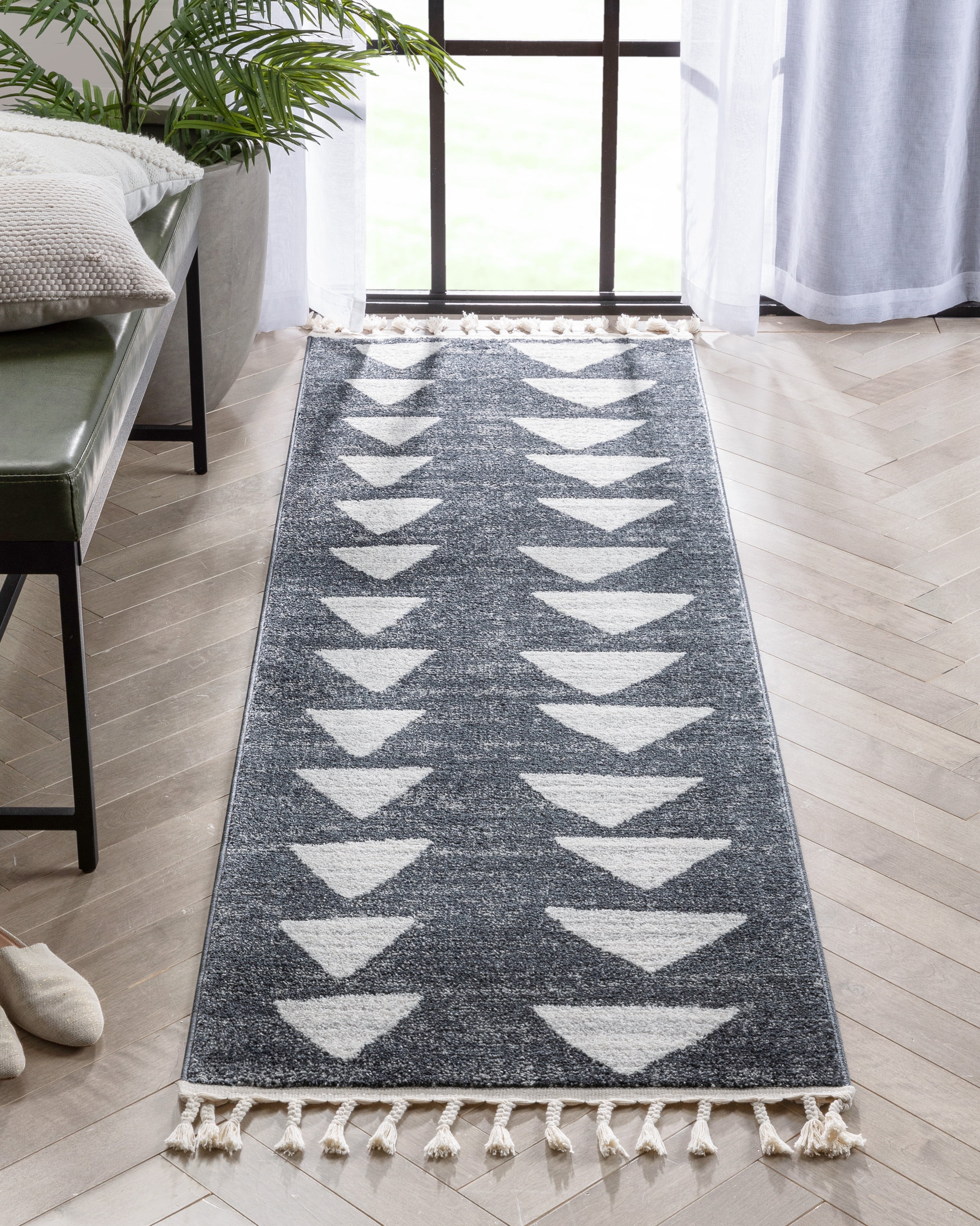 Well Woven Kennedy Triangles Runner Rug - Stain-Resistant Rug - Walmart.com