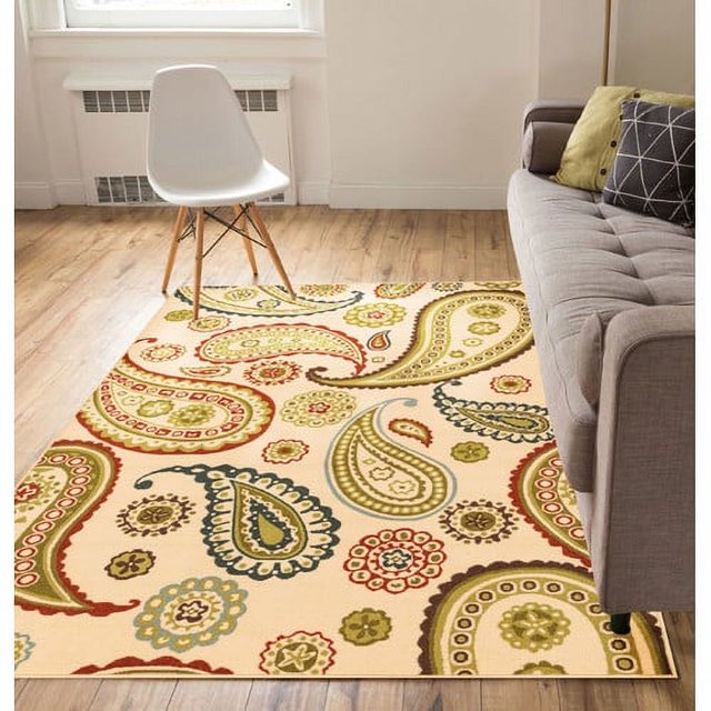 Well Woven Kings Court Flora Modern Ivory Area Rug - Walmart.com