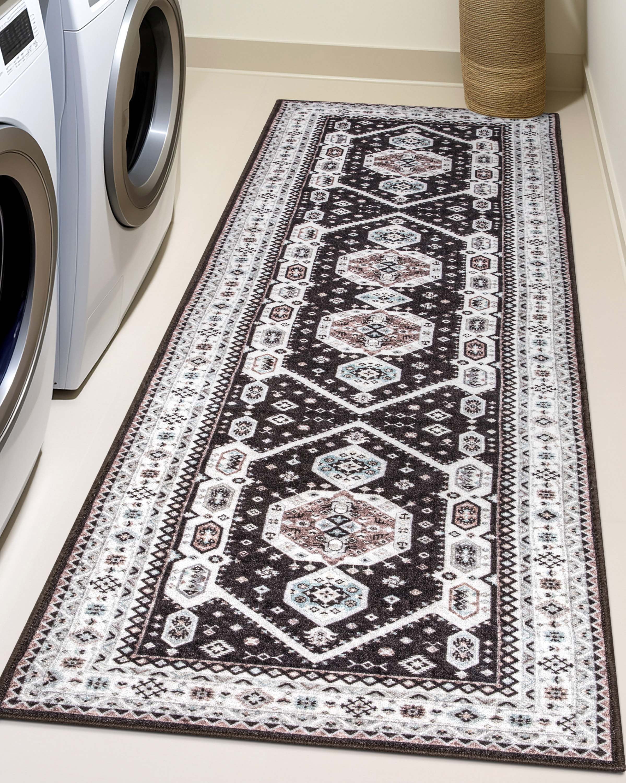 Well Woven Kings Court Kama Tribal Medallion Black 2' x 7' Runner Rug ...