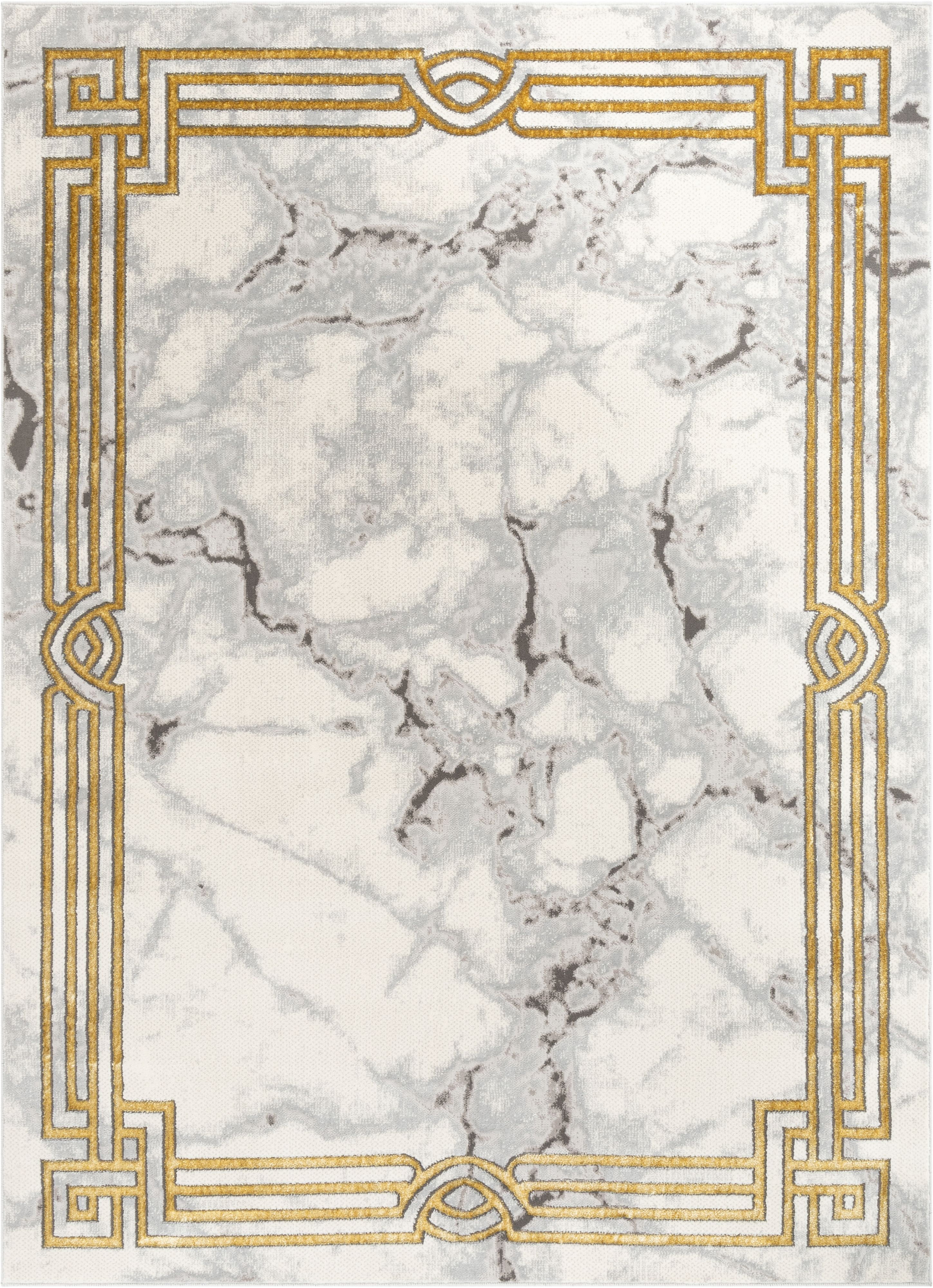 Well Woven Lezlee Abstract Modern 2' x 3' Area Rug - Ivory Marble ...