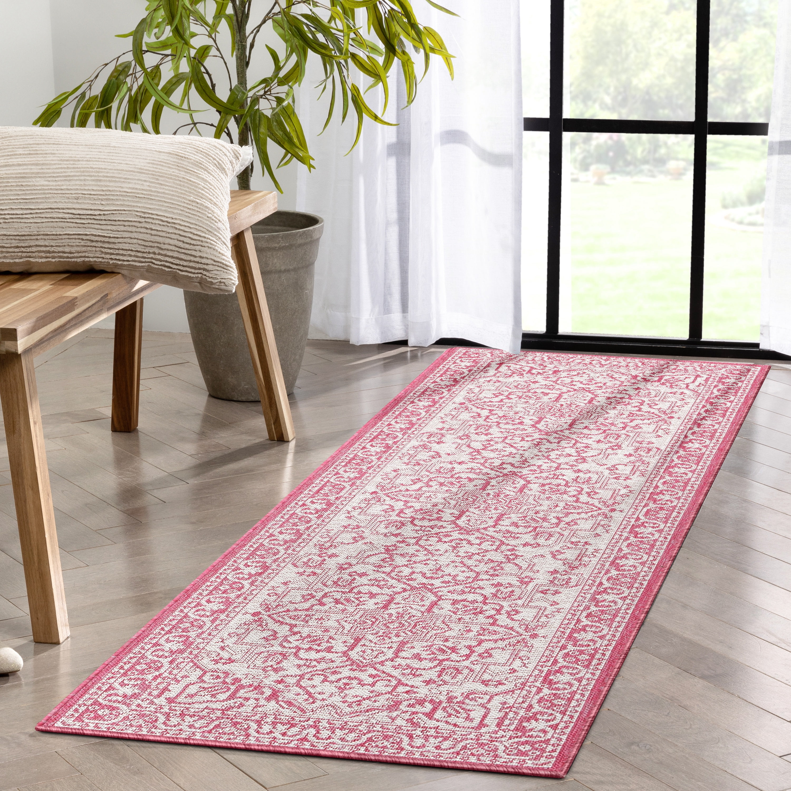 Well Woven Lia Celesine Oriental Persian Fuschia 2'3" x 7'3" Runner ...