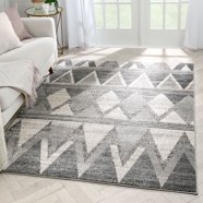 Well Woven Motril Grey & Ivory Gradient Abstract Geometric Pattern Area ...