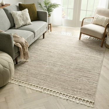Well Woven Loop-De-Loop Carina Tribal Beige 5'3" x 7'3" Flat-Weave Area ...