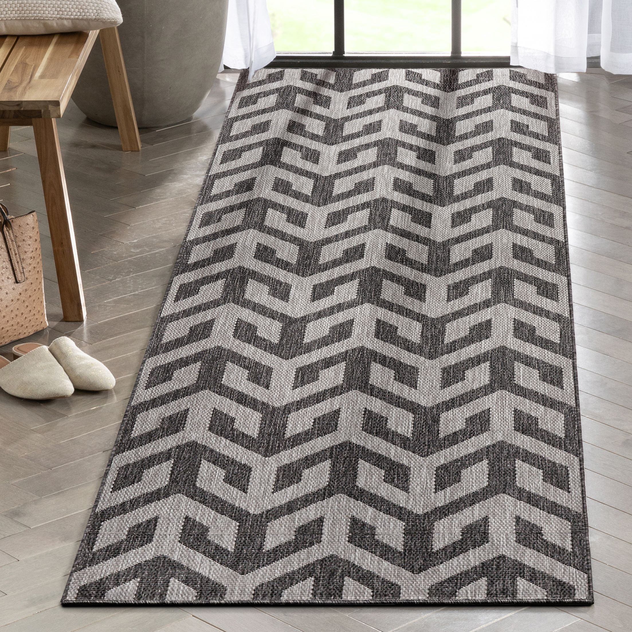 Well Woven Medusa Atlantis Modern Moroccan Grey 2'7" x 9'10" Runner ...
