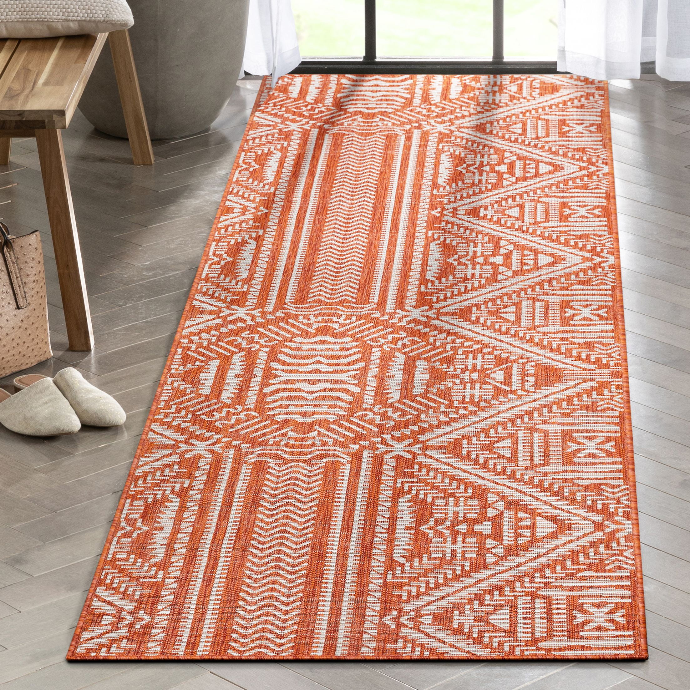 Well Woven Medusa Khalo Modern Tribal Orange 2'7" x 9'10" Runner Indoor ...