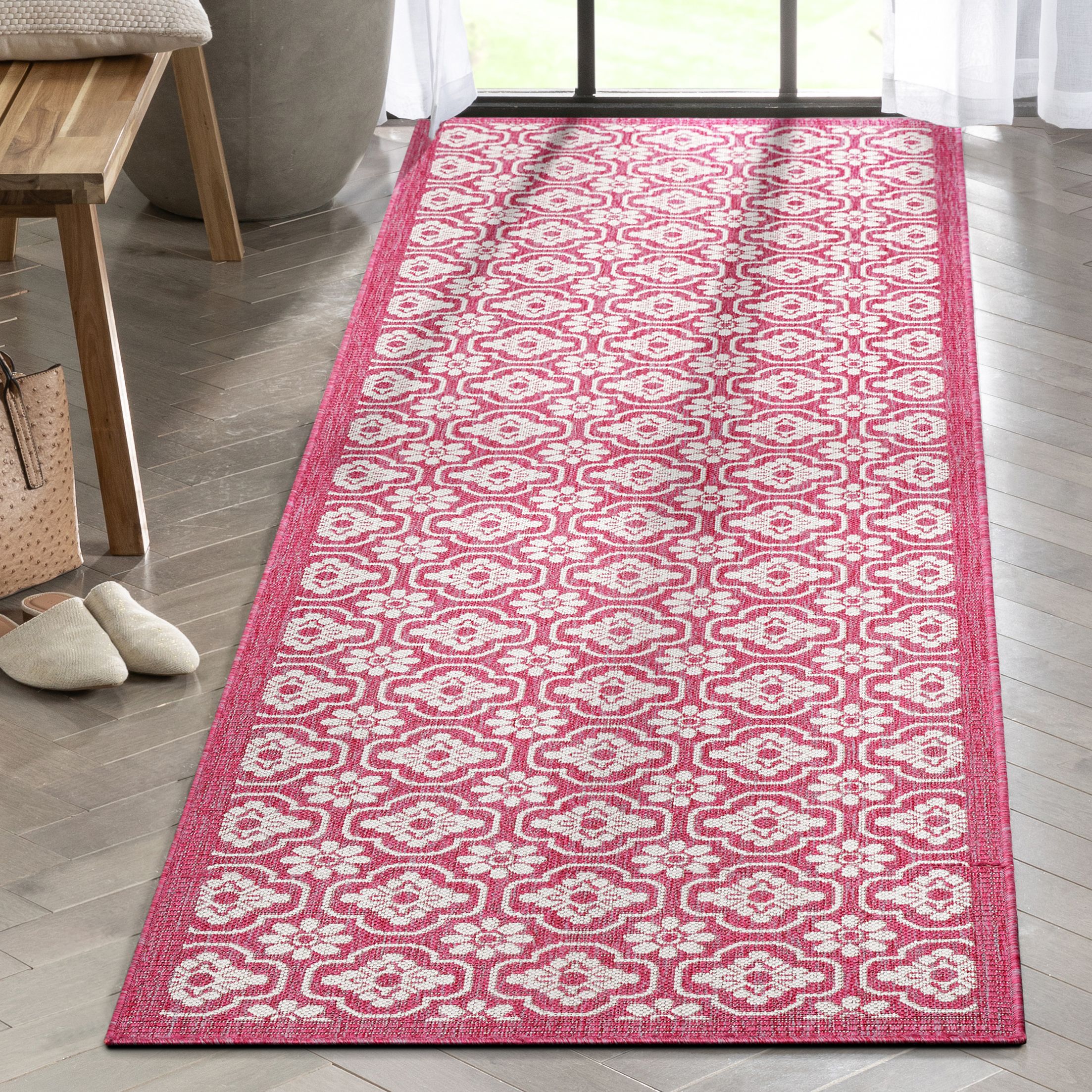 Well Woven Medusa Manola Modern Tribal Fuschia 2'7" x 9'10" Runner ...