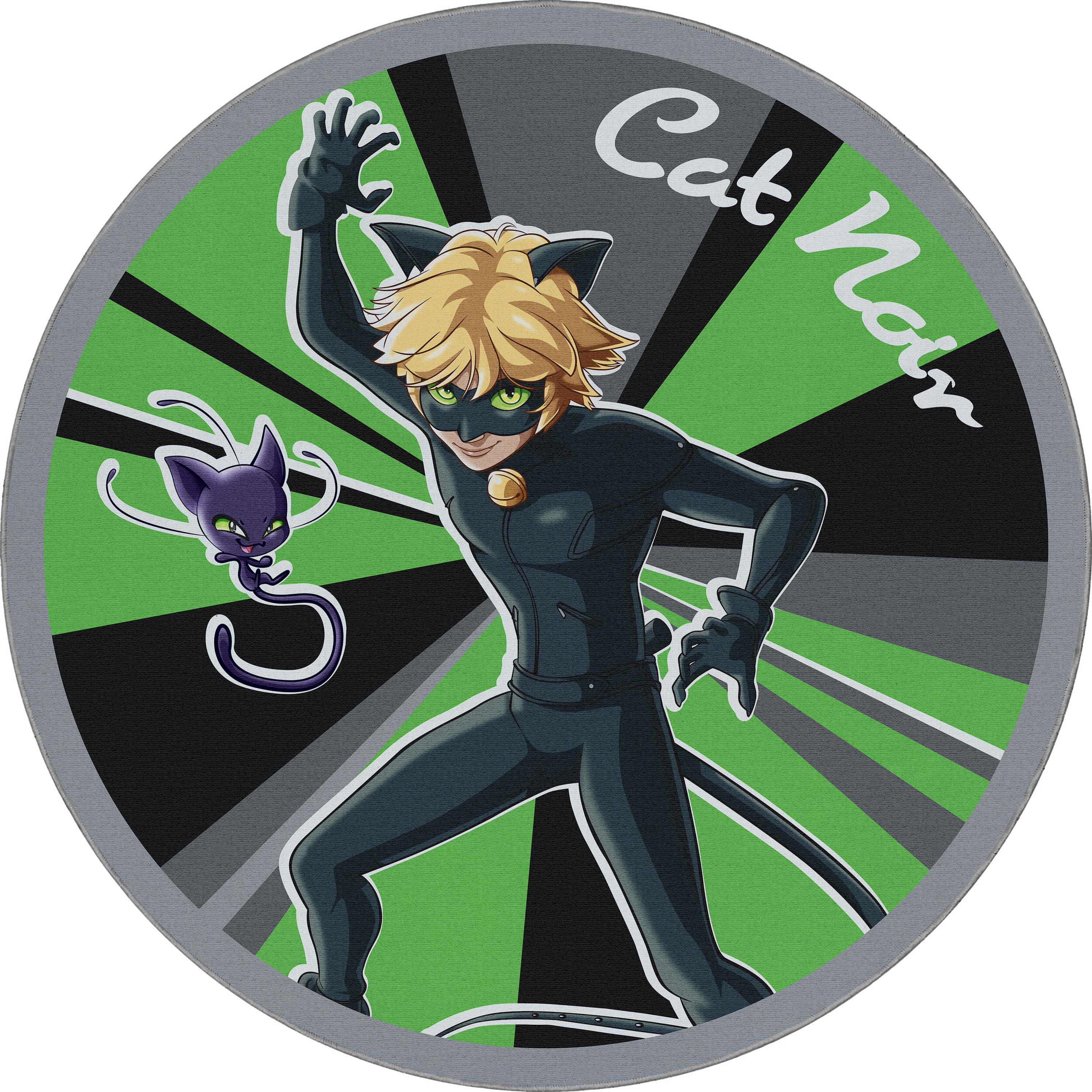 Free Shipping! Well Woven Miraculous Ladybug Cat Noir Round Rug 5'3 ...