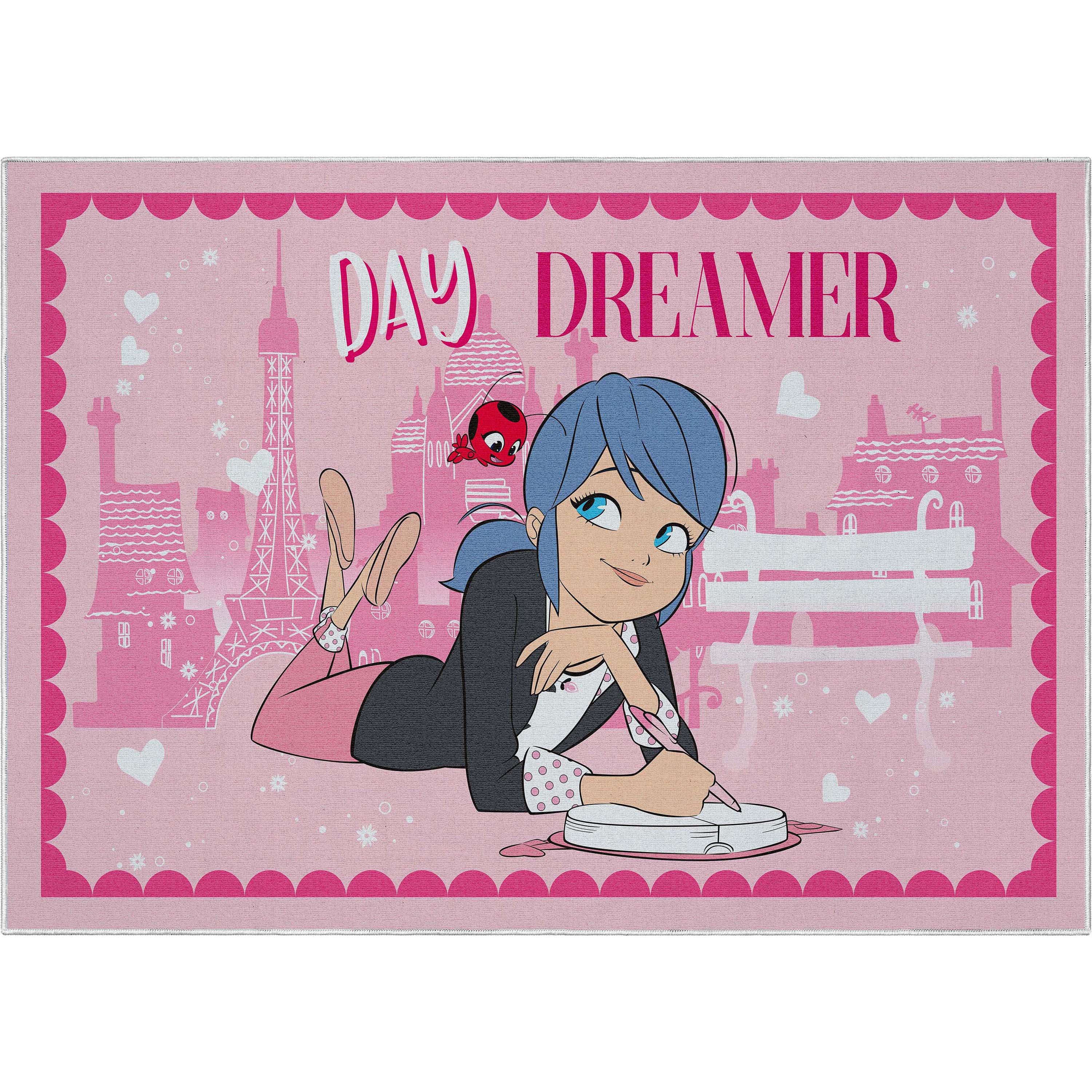 Well Woven Miraculous Ladybug Day Dreamer Pink 5' x 7' Area Rug ...