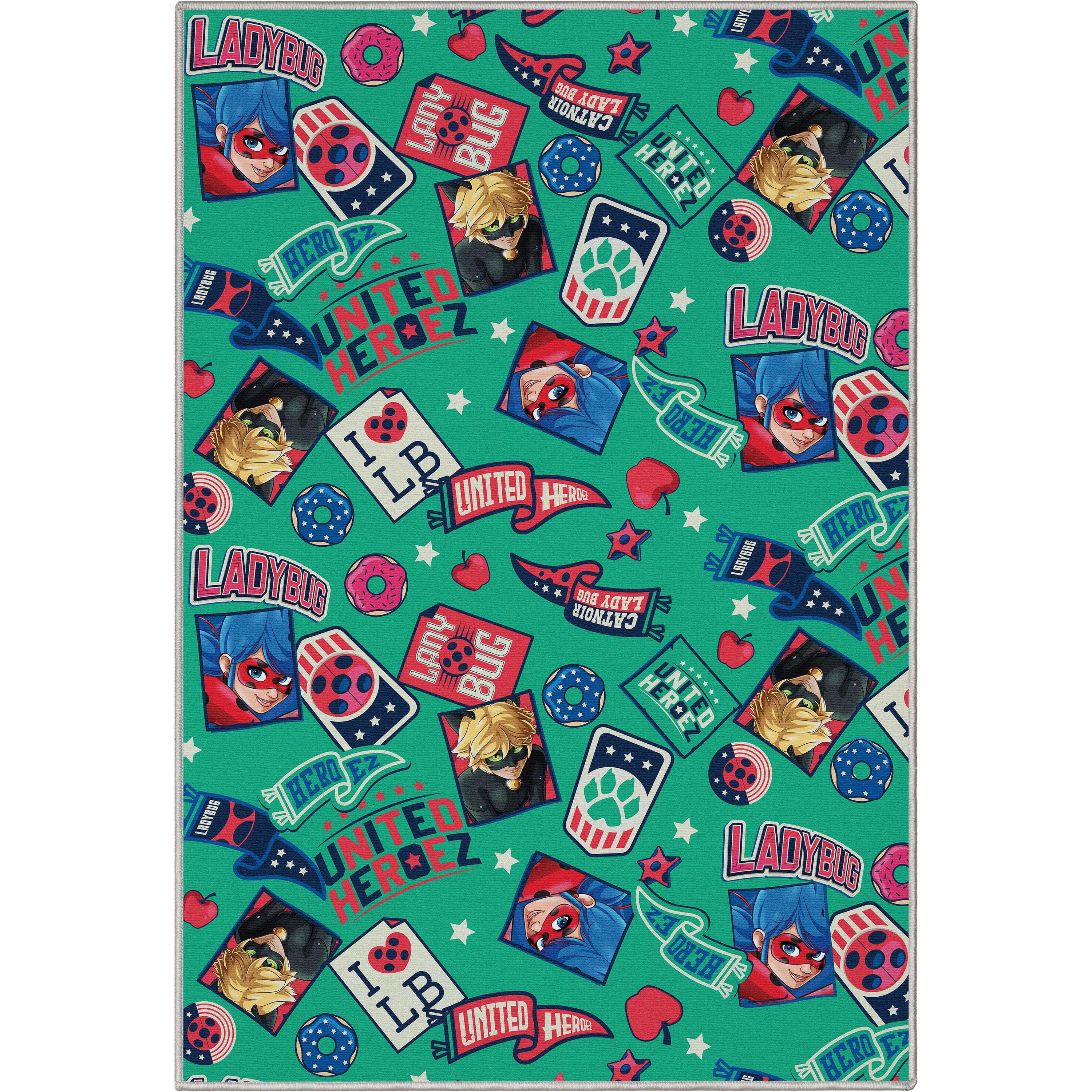 Well Woven Miraculous Ladybug New York Repeat Multi 3'3" x 5' Area Rug ...