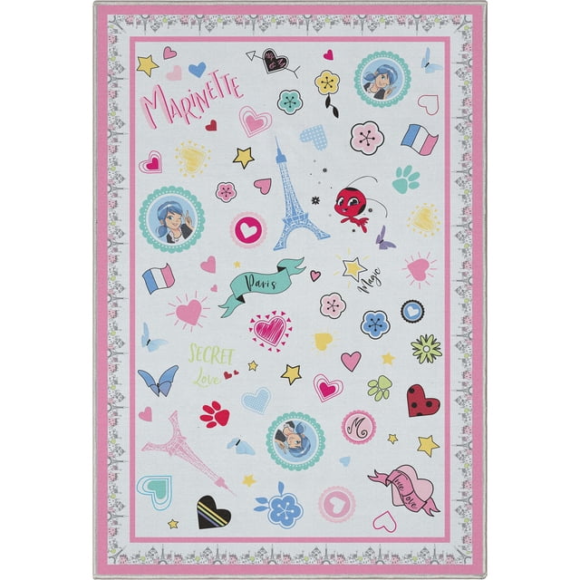 Well Woven Miraculous Ladybug Area Rug - Stain-Resistant 33 x 5 Rug ...