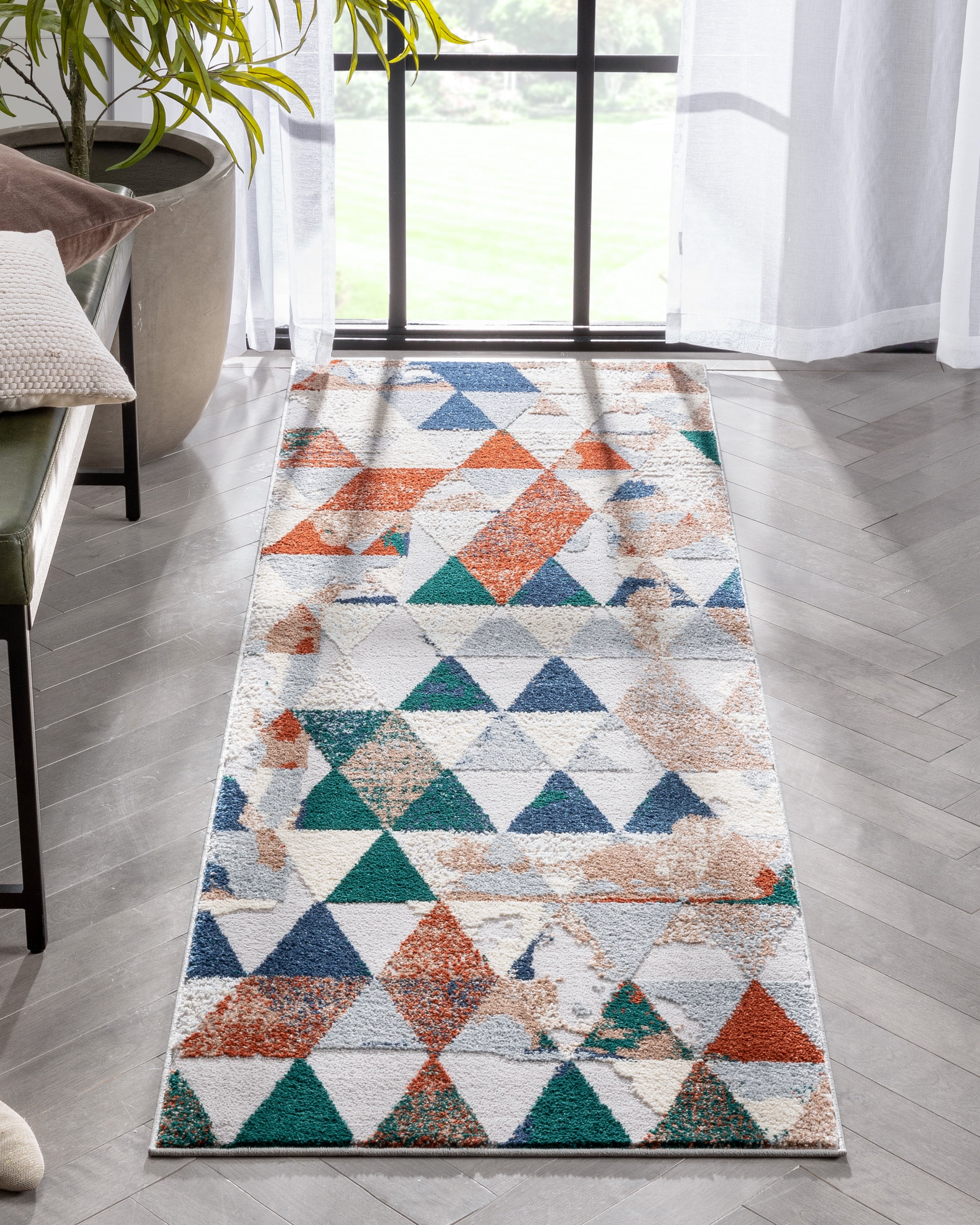Well Woven Modern Geometric Runner Rug, 24 in x 87 in - Walmart.com