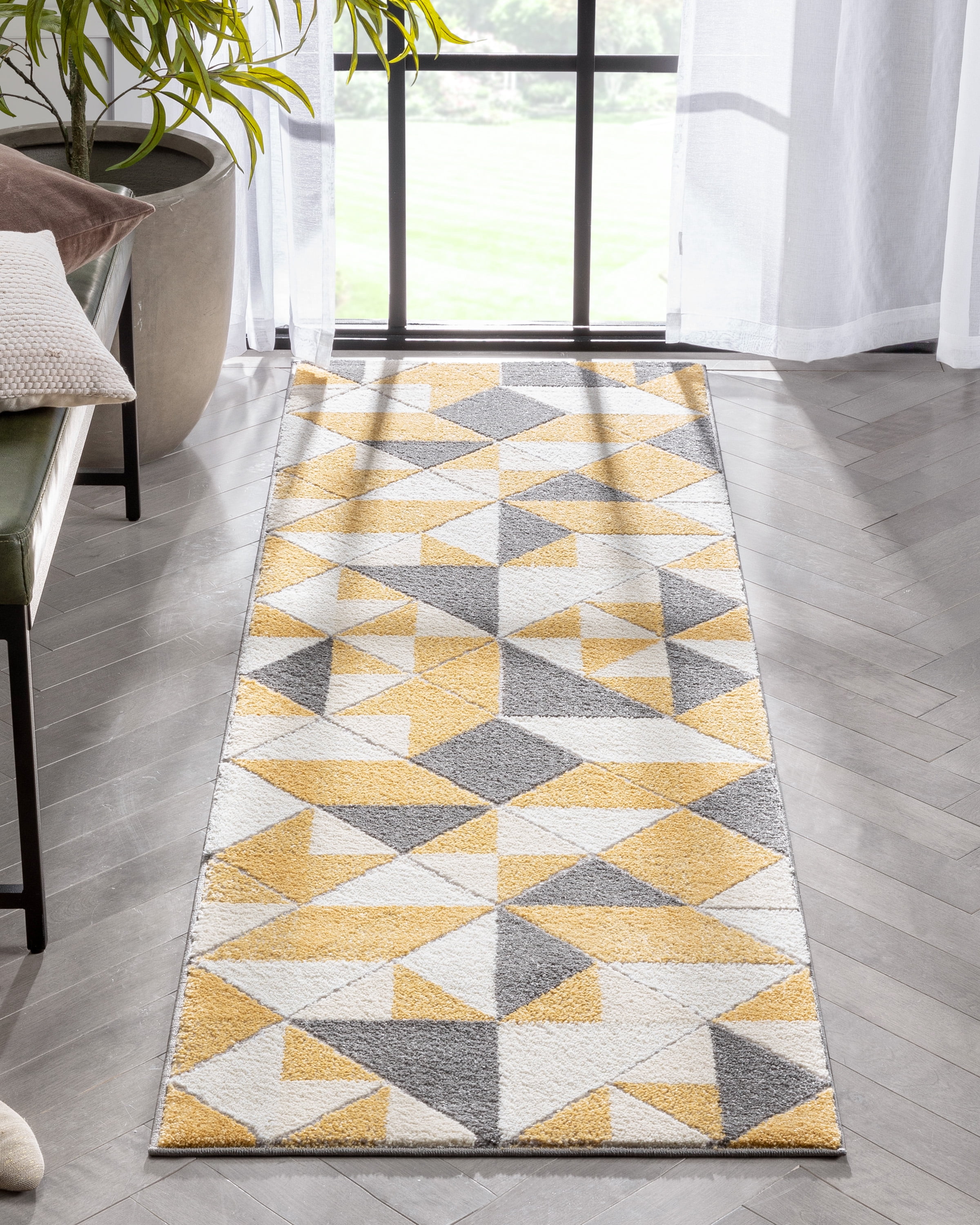 Well Woven Modern Geometric Runner Rug, 24 in x 87 in - Walmart.com