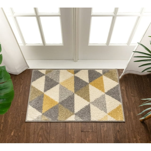 Well Woven Mystic Alvin Mid-Century Modern Geometric Gold 2' x 3' Area ...
