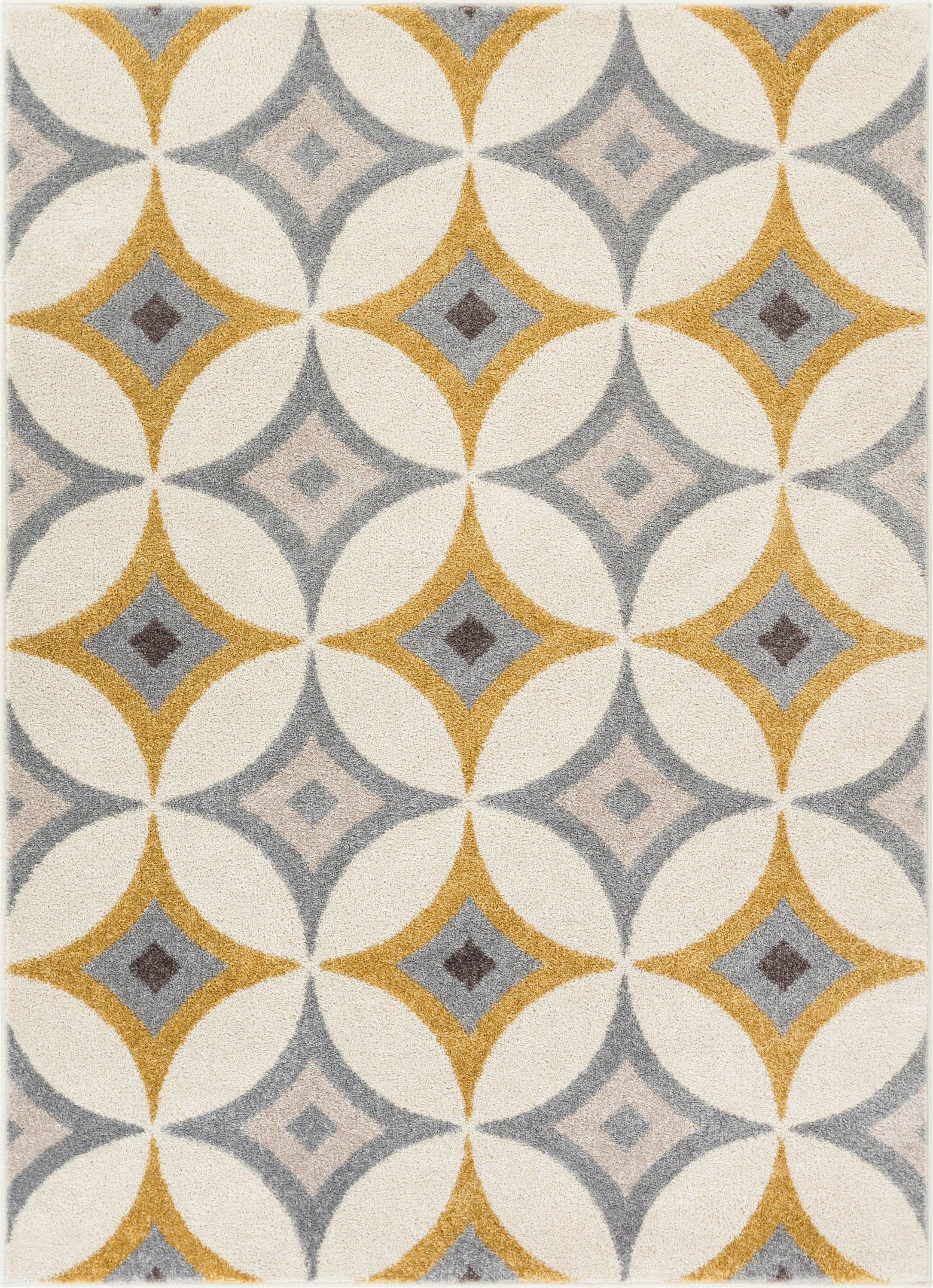 Well Woven Mystic Perla Contemporary Geometric Gold 3'11" x 5'3" Area ...