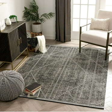 Well Woven Werrick Grey & Gold Striated Marble Pattern Area Rug 3'11" x ...