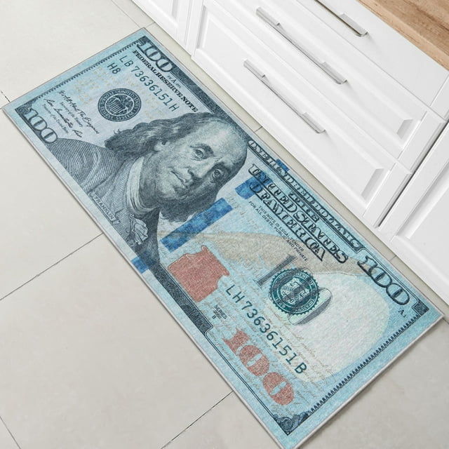 Well Woven New Hundred Dollar Bill Money Rug Runner 2' x 5' - Walmart.com