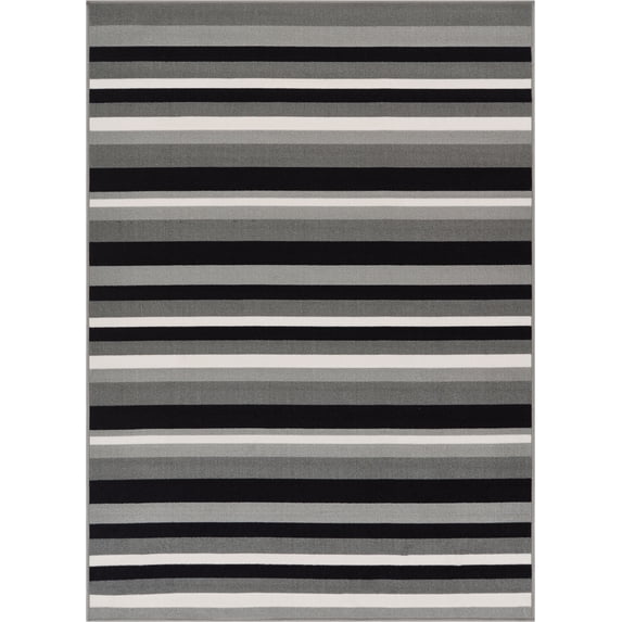 Well Woven Non-Skid/Slip Rubber Back Antibacterial Solid Stripes Multi ...