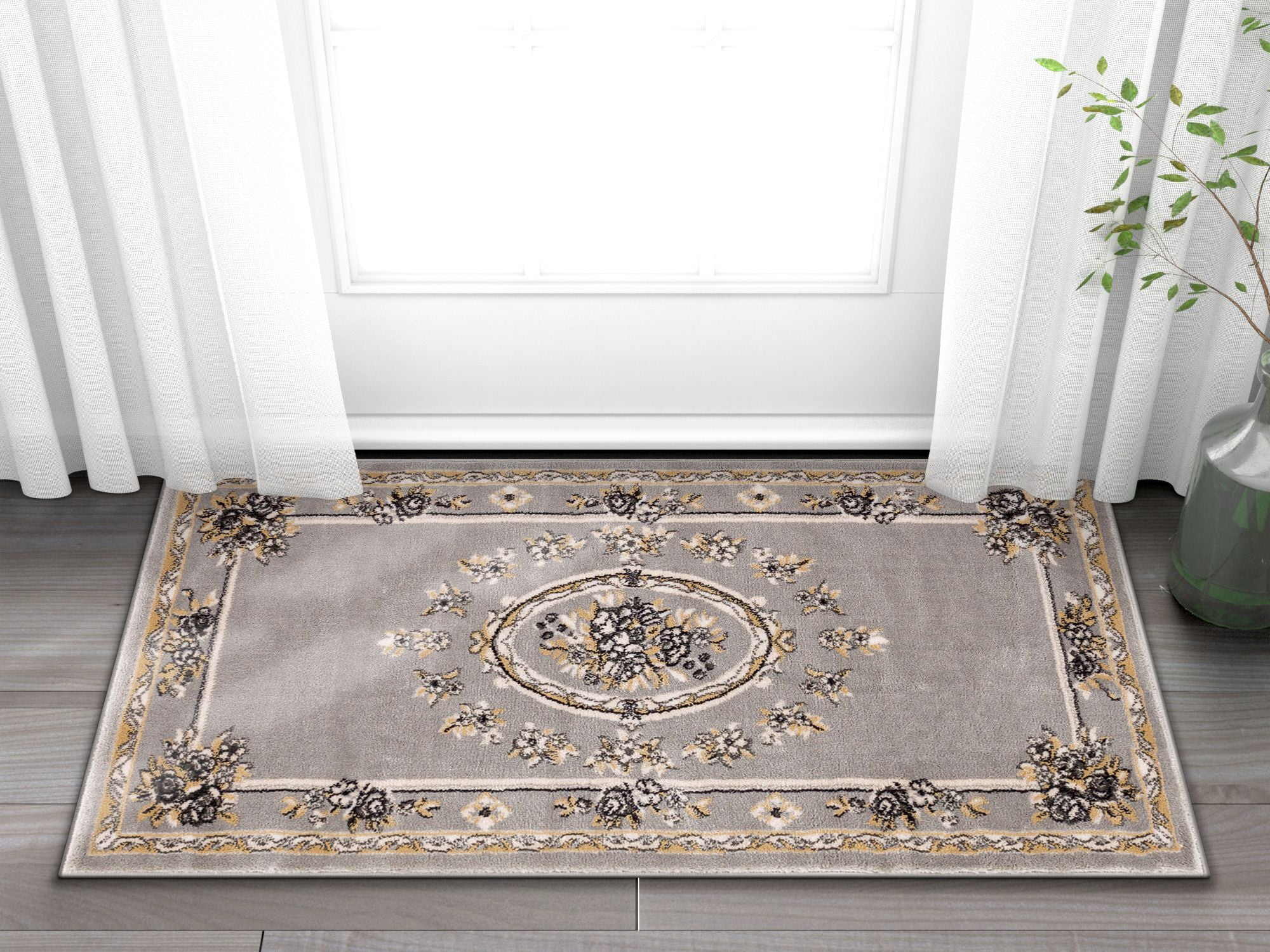 Well Woven Pastoral Medallion Gray French 2x4 (2'3" x 3'11") Area Rug ...