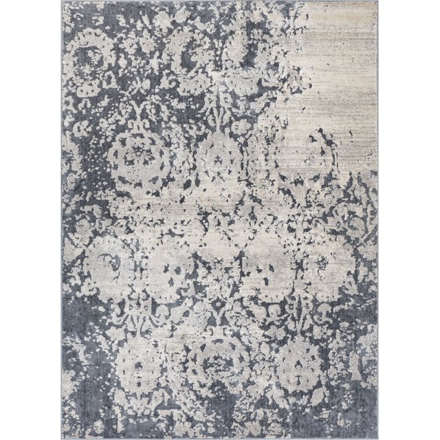 Free Shipping! Well Woven Pearl Ora Modern Abstract Dark Grey Soft Area ...