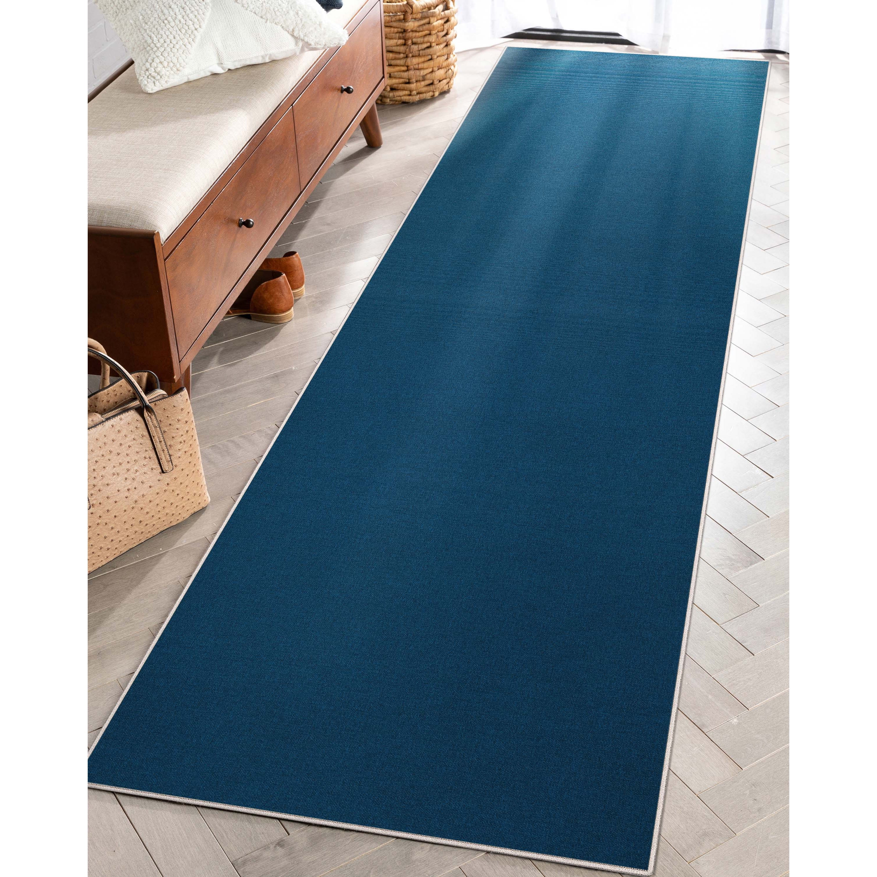 Free Shipping! Well Woven Easy-Care Minimal Stain-Resistant Blue 2'7" x ...