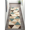 Well Woven Ruby Clark Mid-Century Modern Brown Geometric Triangles 2' x ...