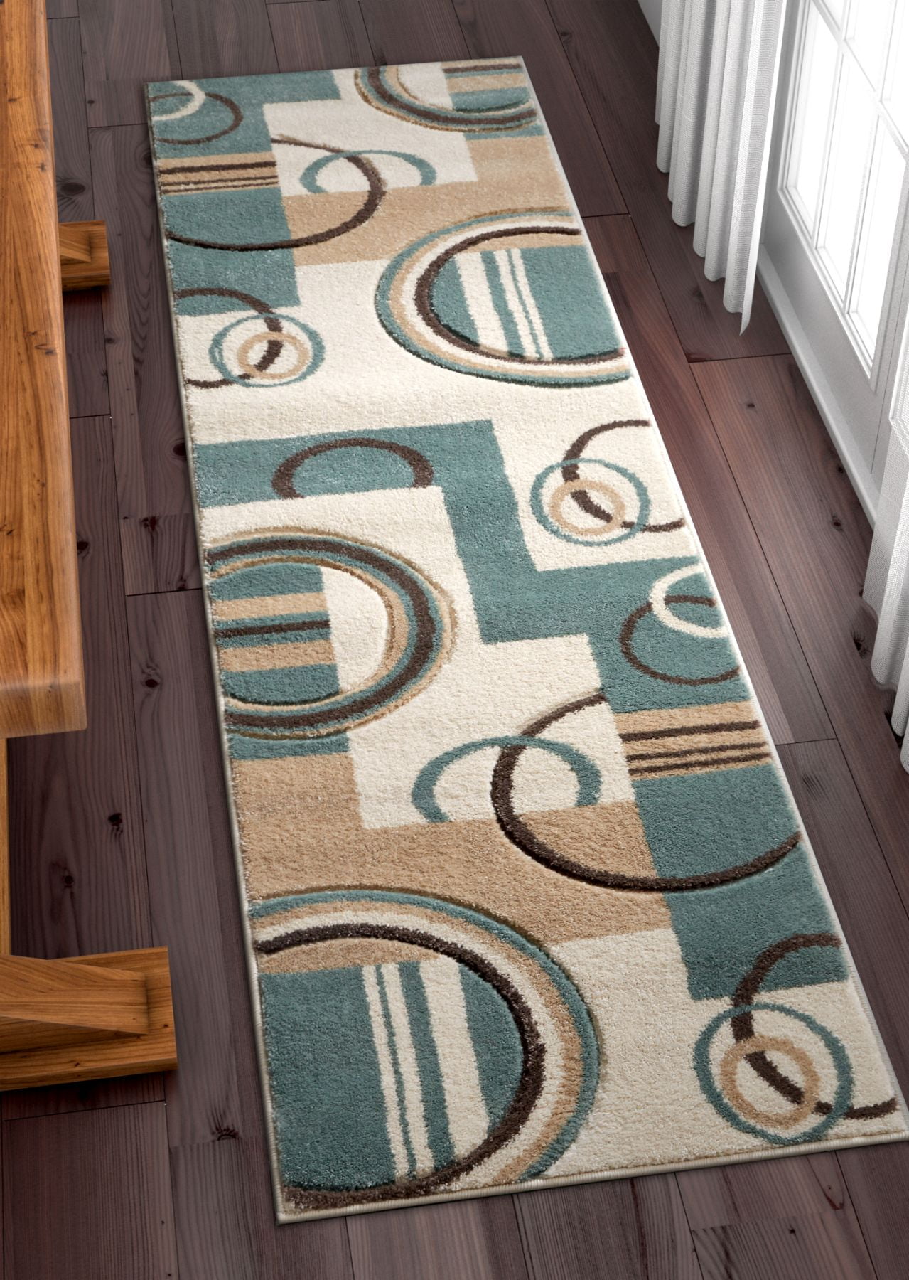 Well Woven Ruby Galaxy Waves Modern Geometric Mint 2' x 7' Runner Rug ...