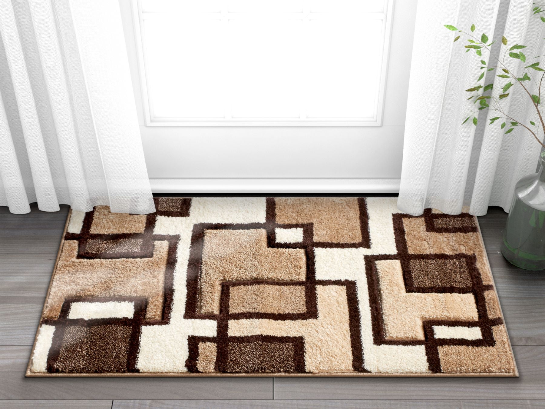 Well Woven Ruby Squares Area Rug - Modern Geometric Design - Walmart.com