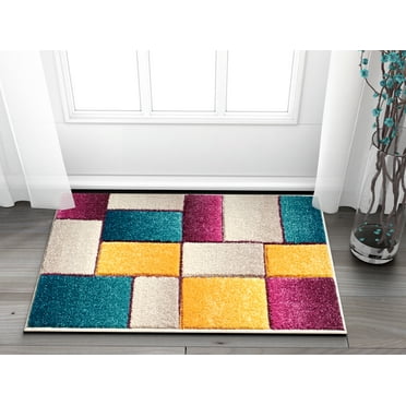 Well Woven Ruby Clark Mid-Century Modern Cream Geometric Triangles 3'11 ...